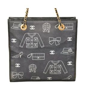 CHANEL | Bags | Chanel Illustration Chain Tote Bag | Poshmark